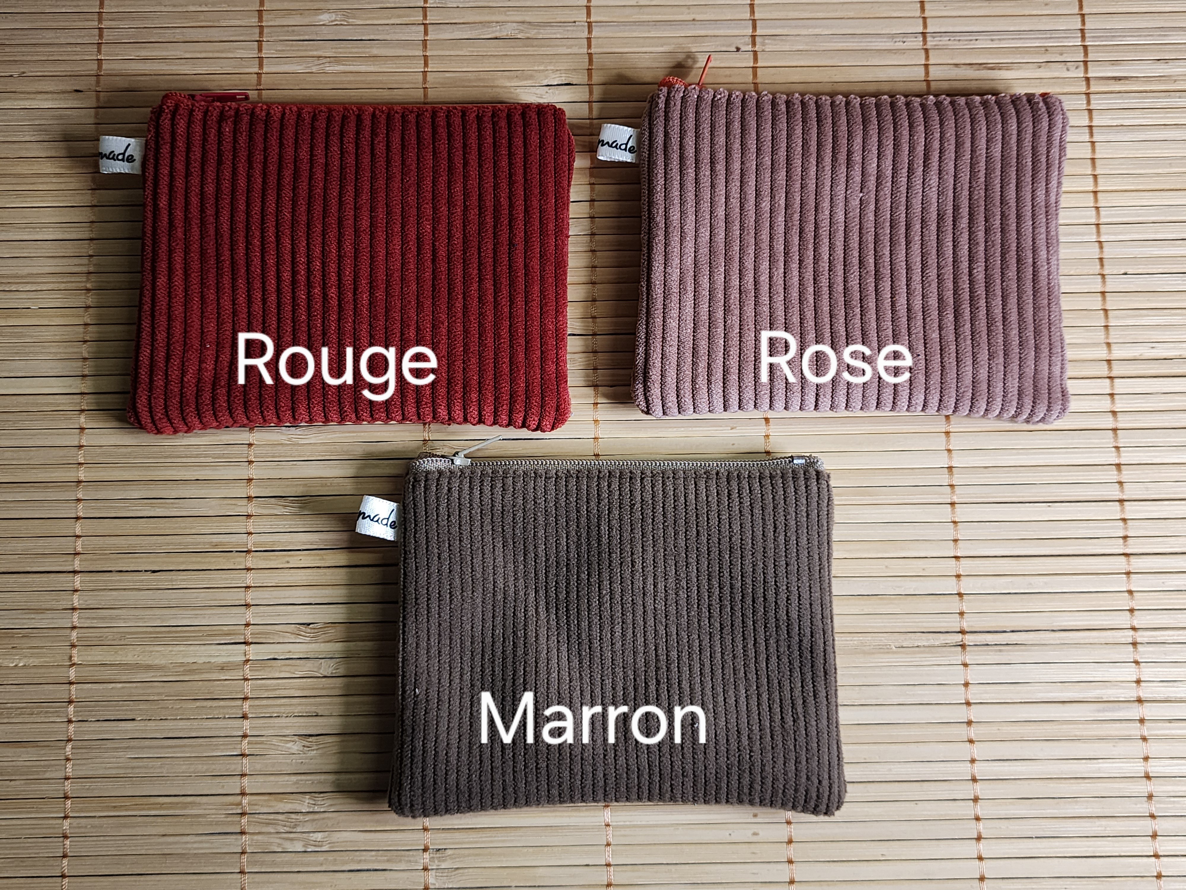 Porte monnaie velours côtelé petite pochette en velours porte carte ...